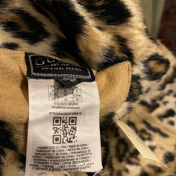 Guess | Jackets & Coats | New Guess Animalier Faux Fur Long Leopard ...